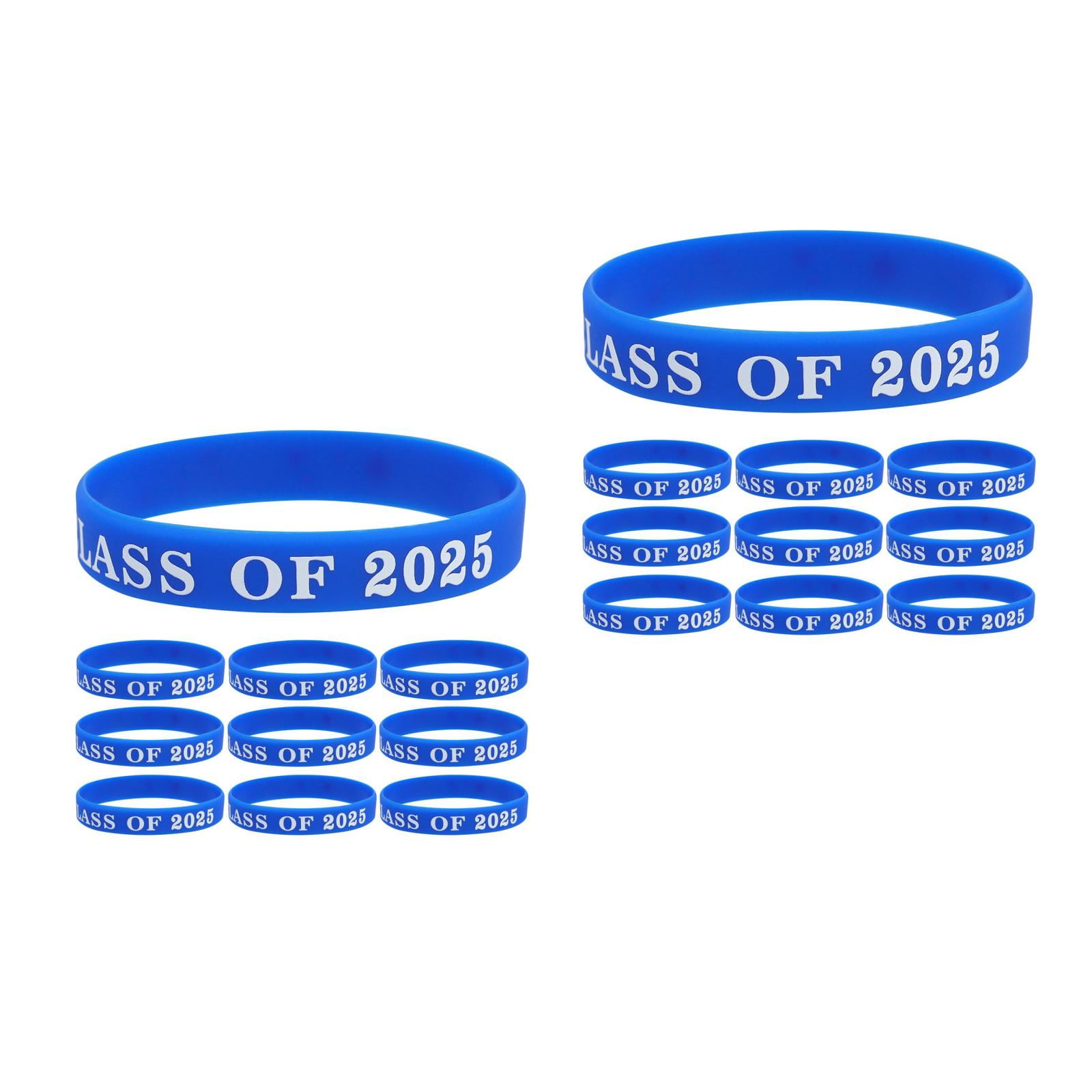20 Pcs Class Of 2025 Theme Party Favors Graduation Silicone Wristbands ...