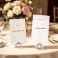 20 Pcs Clear Acrylic Diamond Place Card Holders - Multi-Faceted Crystal ...