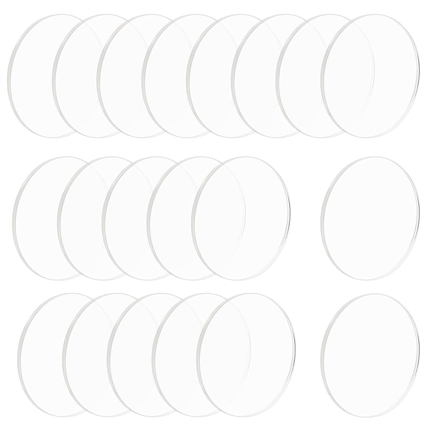 20 Pcs Clear Acrylic Sheets 10x0.4cm Acrylic Circles Round Acrylic ...