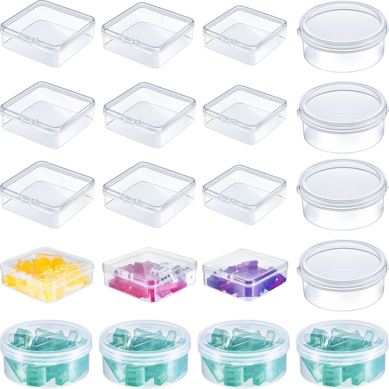 20 Pcs Clear Board Game Tokens Storage Containers Trays Clear Plastic ...
