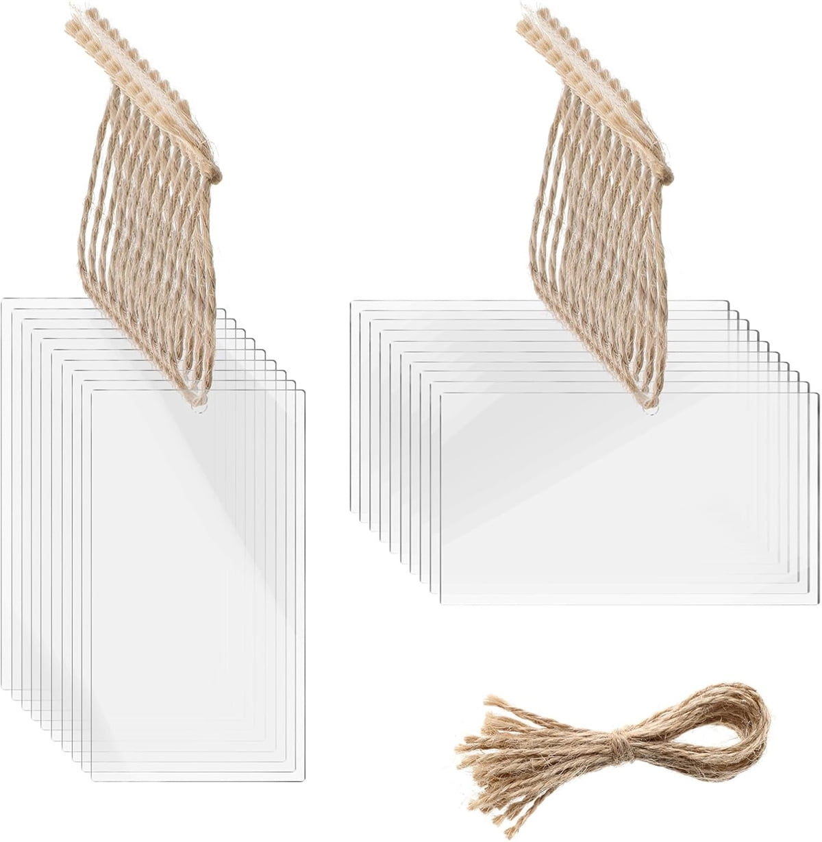 20 Pcs Clear Horizontal and Vertical Hanging Labels,Acrylic Hanging ...