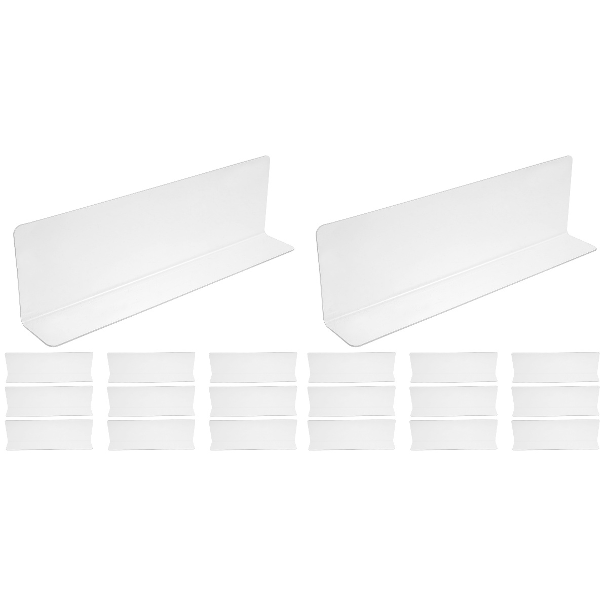 20 Pcs Clear Shelf Dividers Closet Dividers Organization Baffle Retail ...
