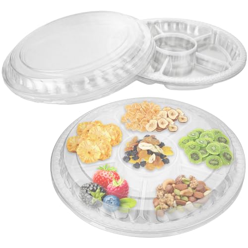 20 Pcs Compartment Trays with Lids for Snack - Walmart.com