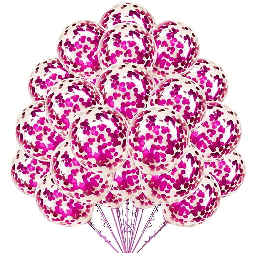 20 Pcs Confetti Balloons for Birthday Decoration Kit Light Pink Boys ...