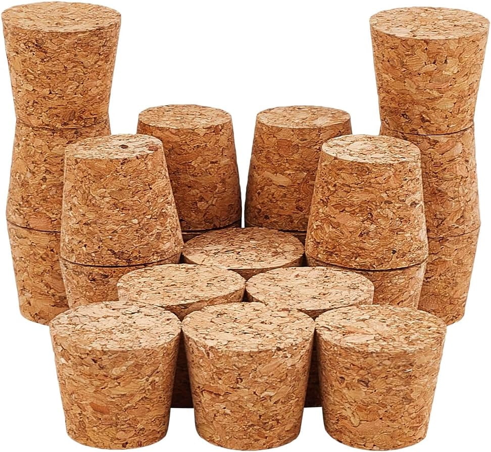 20 Pcs Cork Stoppers for Bottles 2.7-3.4x3cm/1.06-1.34x1.18 Inch ...