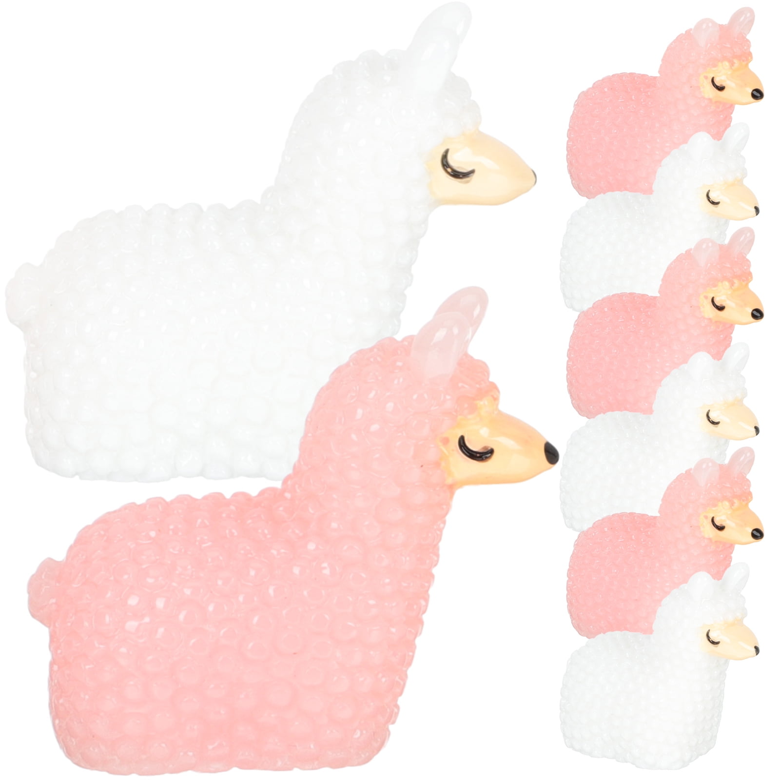 20 Pcs Craft Alpaca Ornaments Keychain Crafts Charm Decoration ...