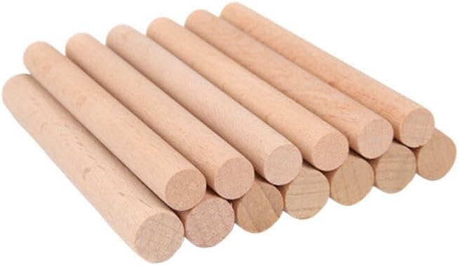 20 Pcs Crafts for Kids Round Wood Rods Kids Craft Rod Decorative Wooden ...