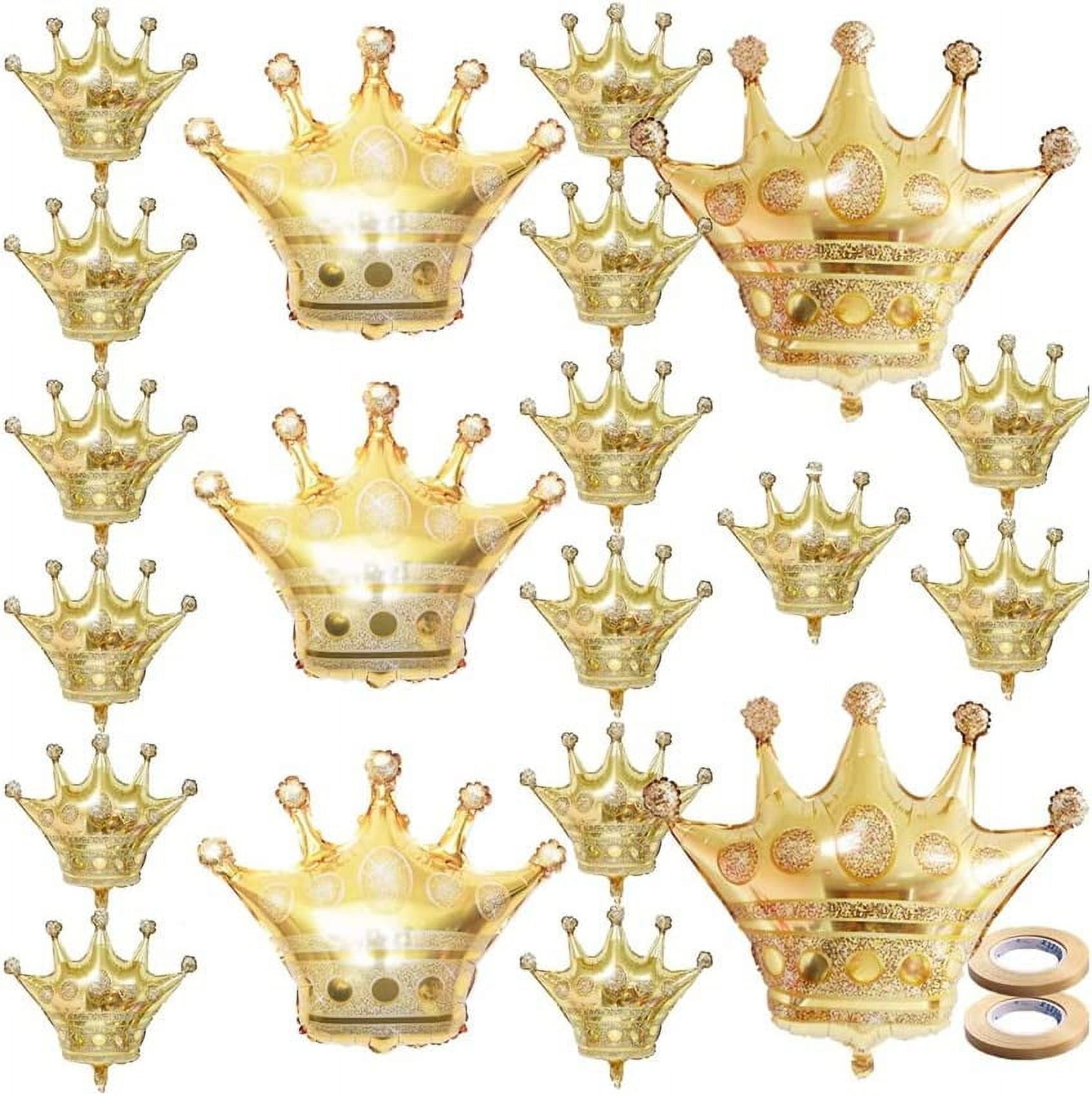 20 Pcs Crown Balloons Gold Foil Crown Shape Balloons for Wedding Baby ...