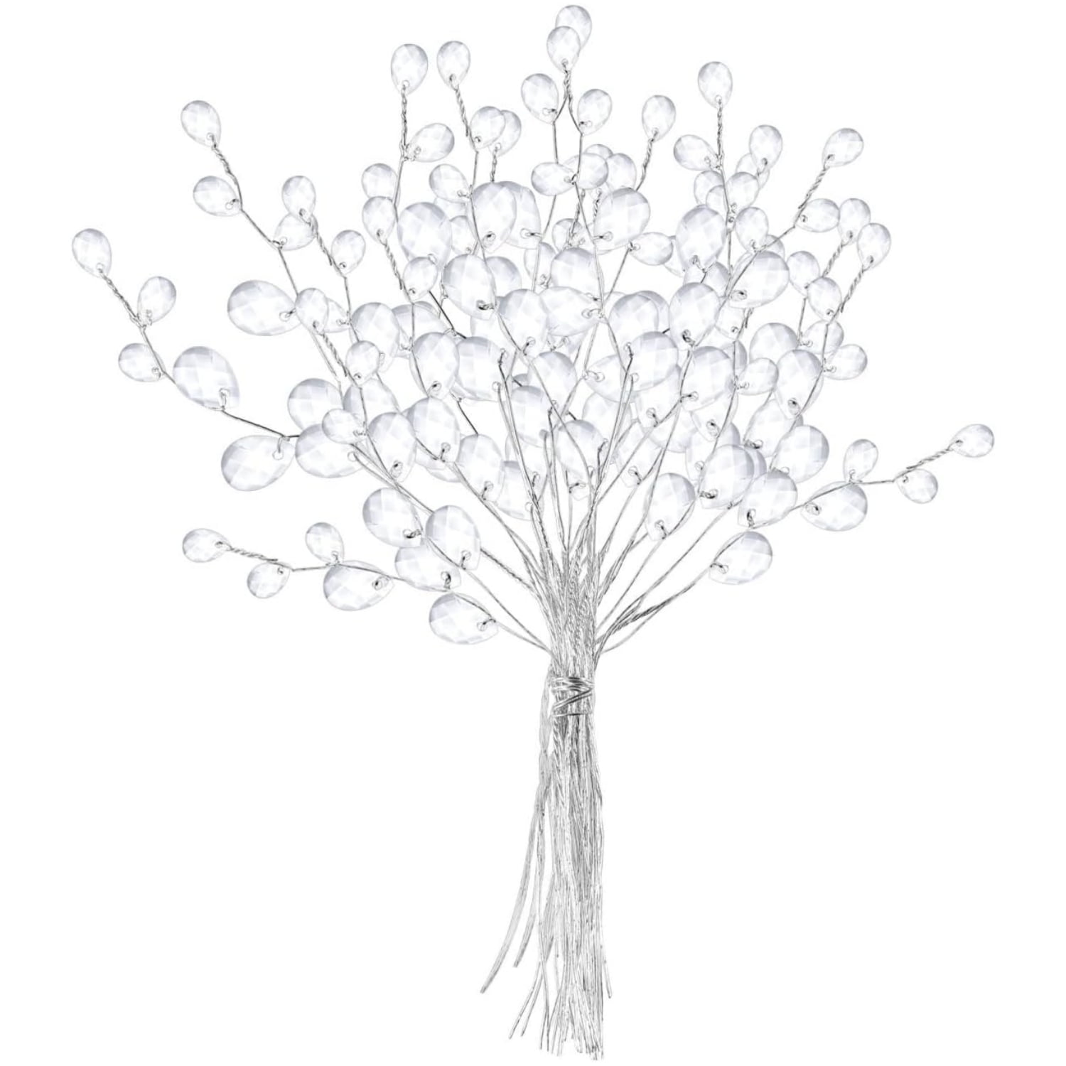 20 Pcs Crystal Acrylic Bead Drop Stem Artificial Stem Crystal Bouquets ...