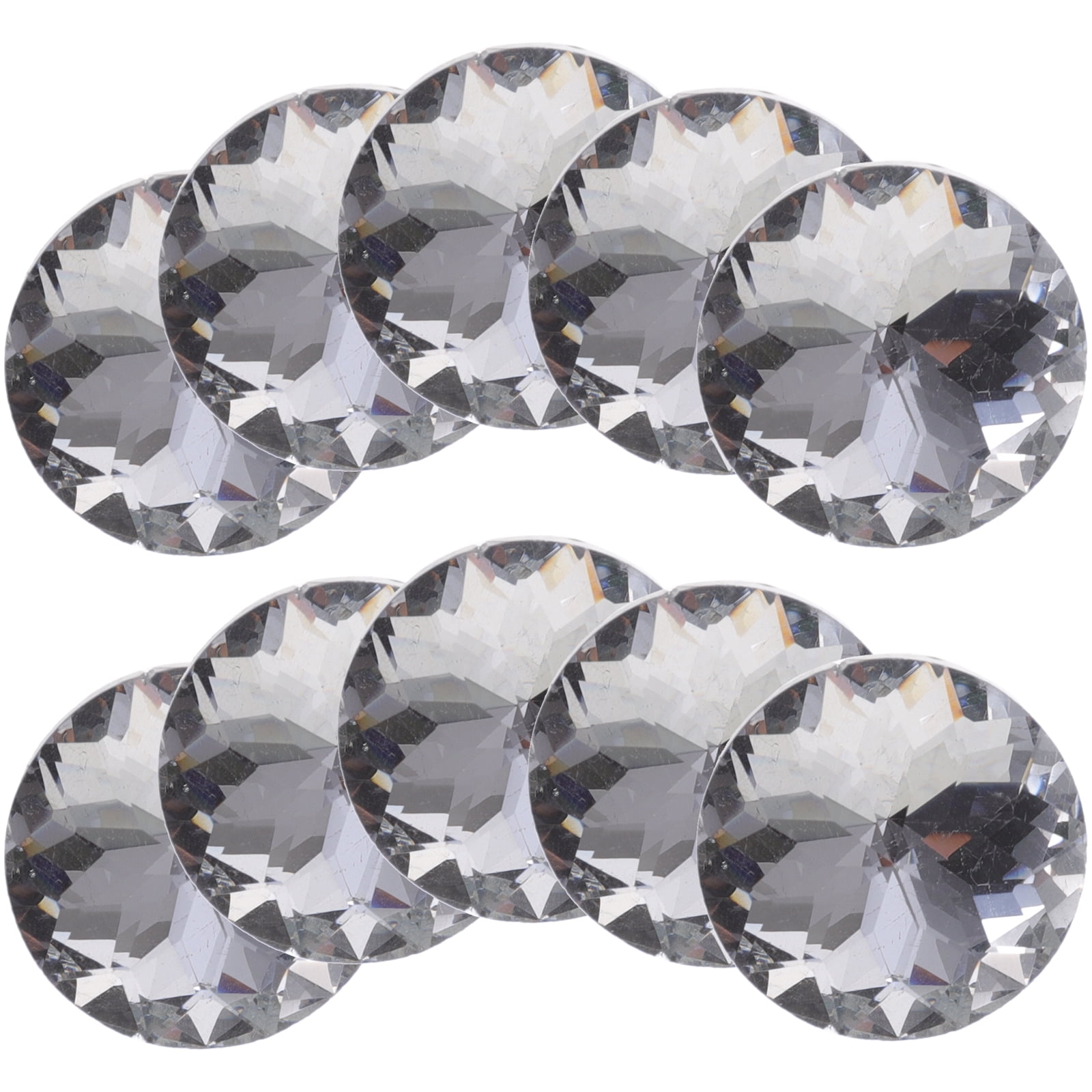 20pcs Crystal Upholstery Buttons for Clothes Clear Glass Multi Shiny ...
