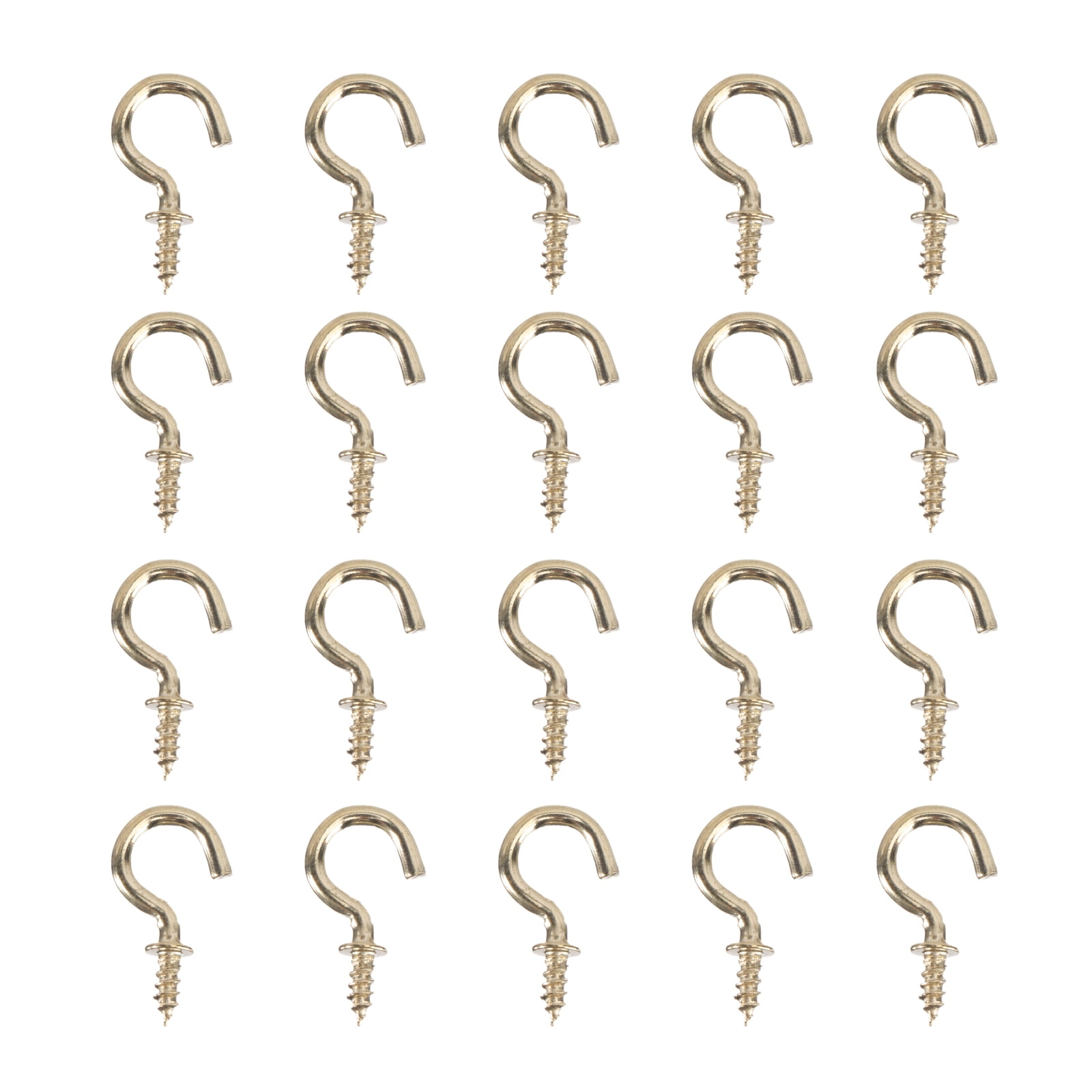 20 Pcs Cup Hooks Gold Ceiling Hook Cup Hanger Hooks 1.98X0.96X0.24CM ...