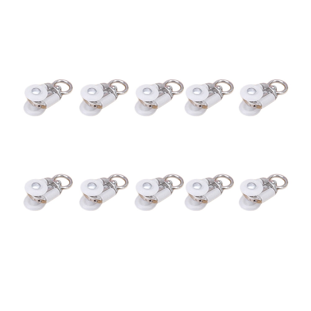 20 Pcs Curtain Rail Track Wheel Rod Thin Rods Rollers White - Walmart.com
