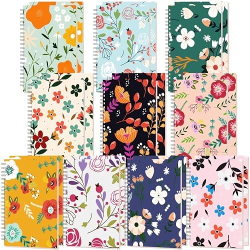 20 Pcs Cute Floral Spiral Notebooks A5 Lined Aesthetic Journal for ...