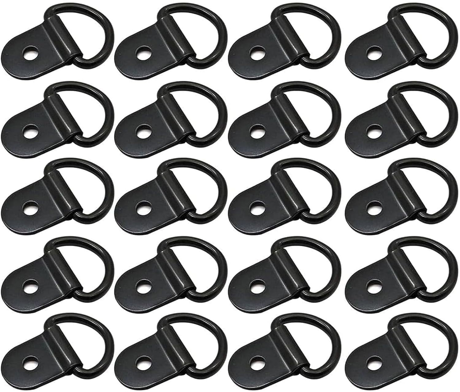 20 Pcs D-Ring Tie Downs 1/4" Heavy Duty Anchor Lashing Rings Compatible ...