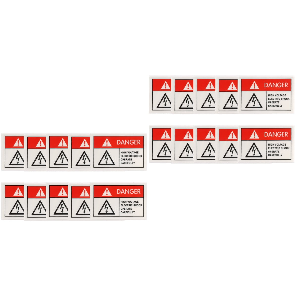 20 Pcs DANGER Warning Stickers Adhesive Backside Sign Safe Sticker ...