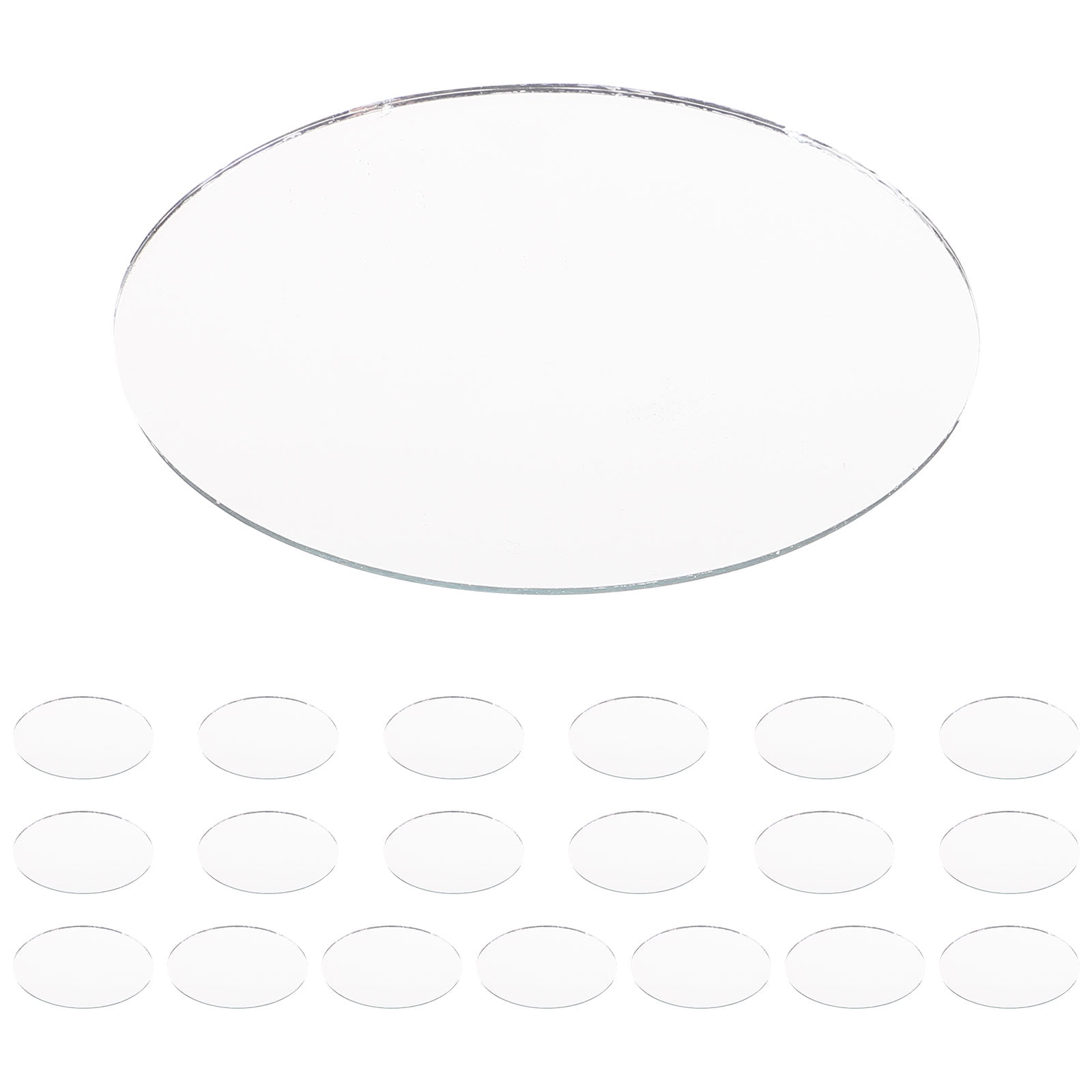 20 Pcs DIY Alloy Mirror Women Make Up Use Mirror Mini Oval Shape ...