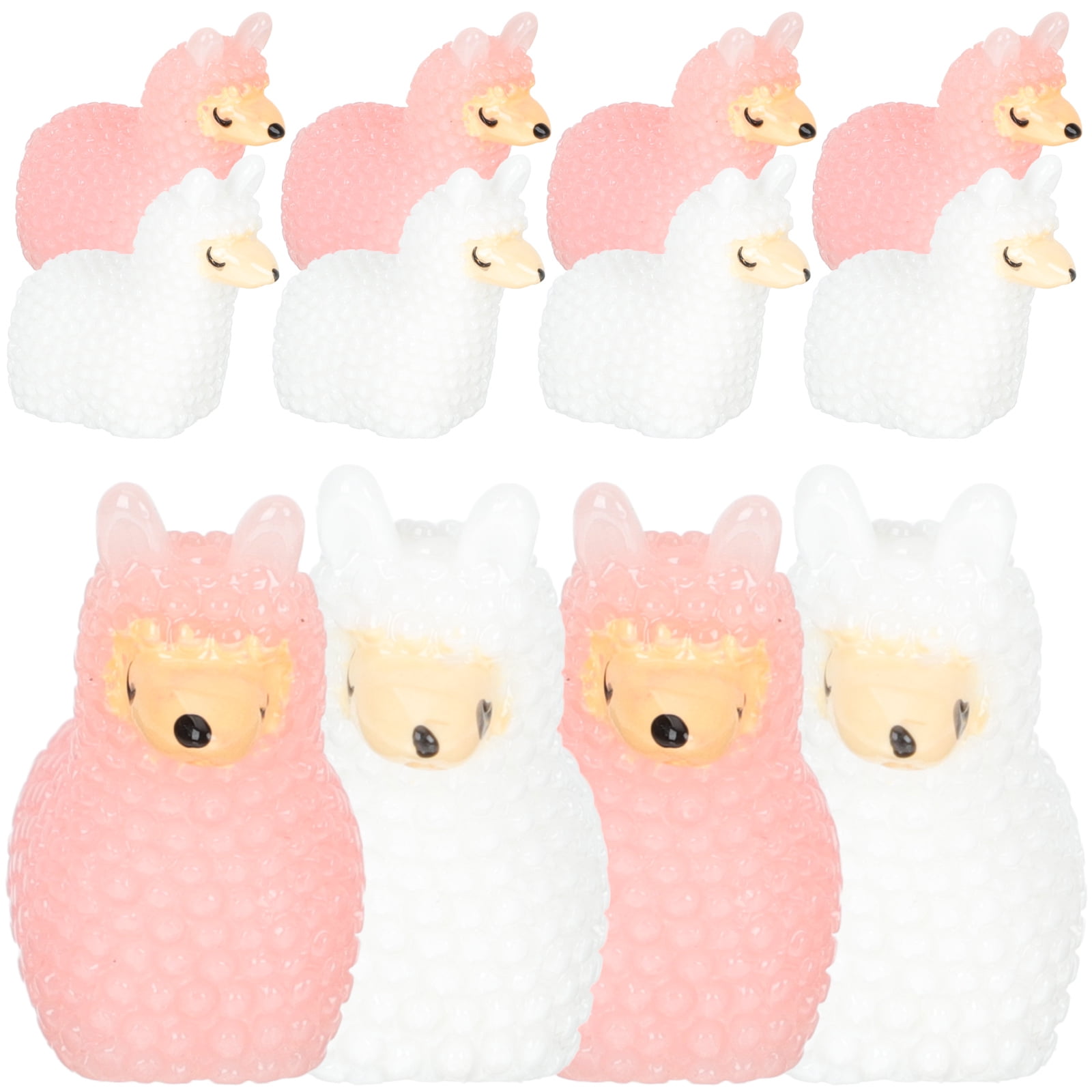 20 Pcs DIY Alpaca Ornaments Cartoon Charm Craft Statue Decor Miss ...