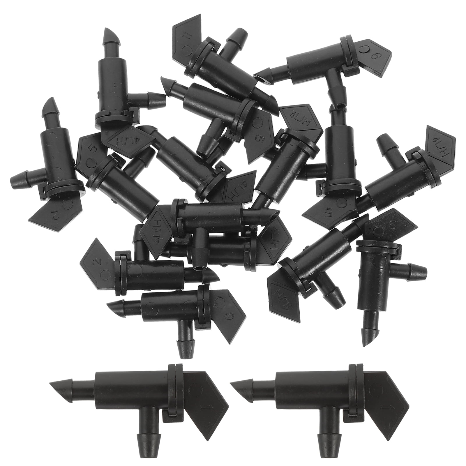 GOOHOCHY 20 Pcs Flag Shaped Drip Irrigation Emitters for Garden Flowers ...