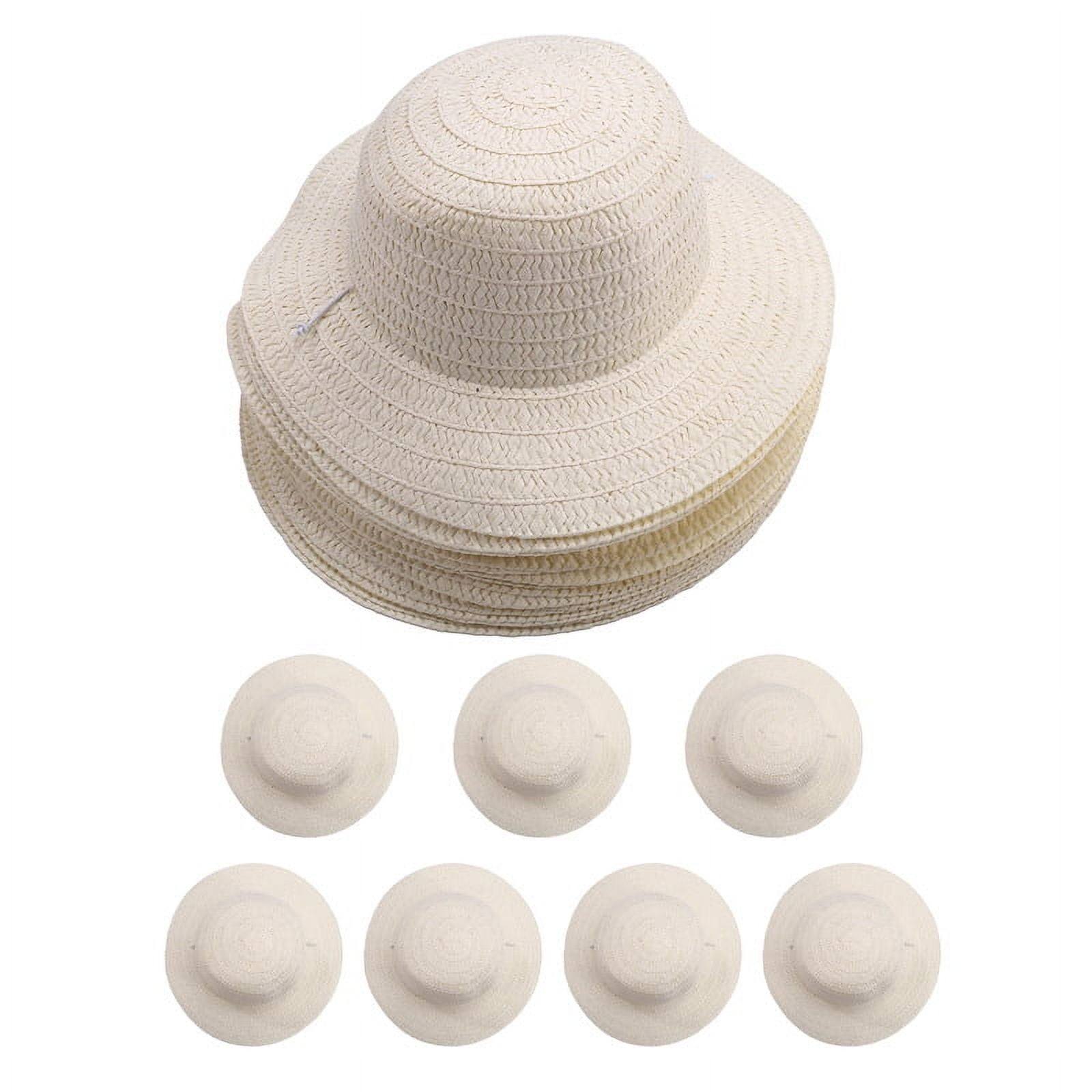 20 Pcs DIY Straw Hat Set Beach Summer Work Farmer Hats for Men Women ...