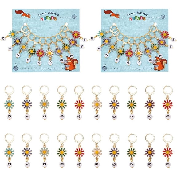 20 Pcs Pearl Stitch Markers Pearl Crochet Stitch Marker Charms ...