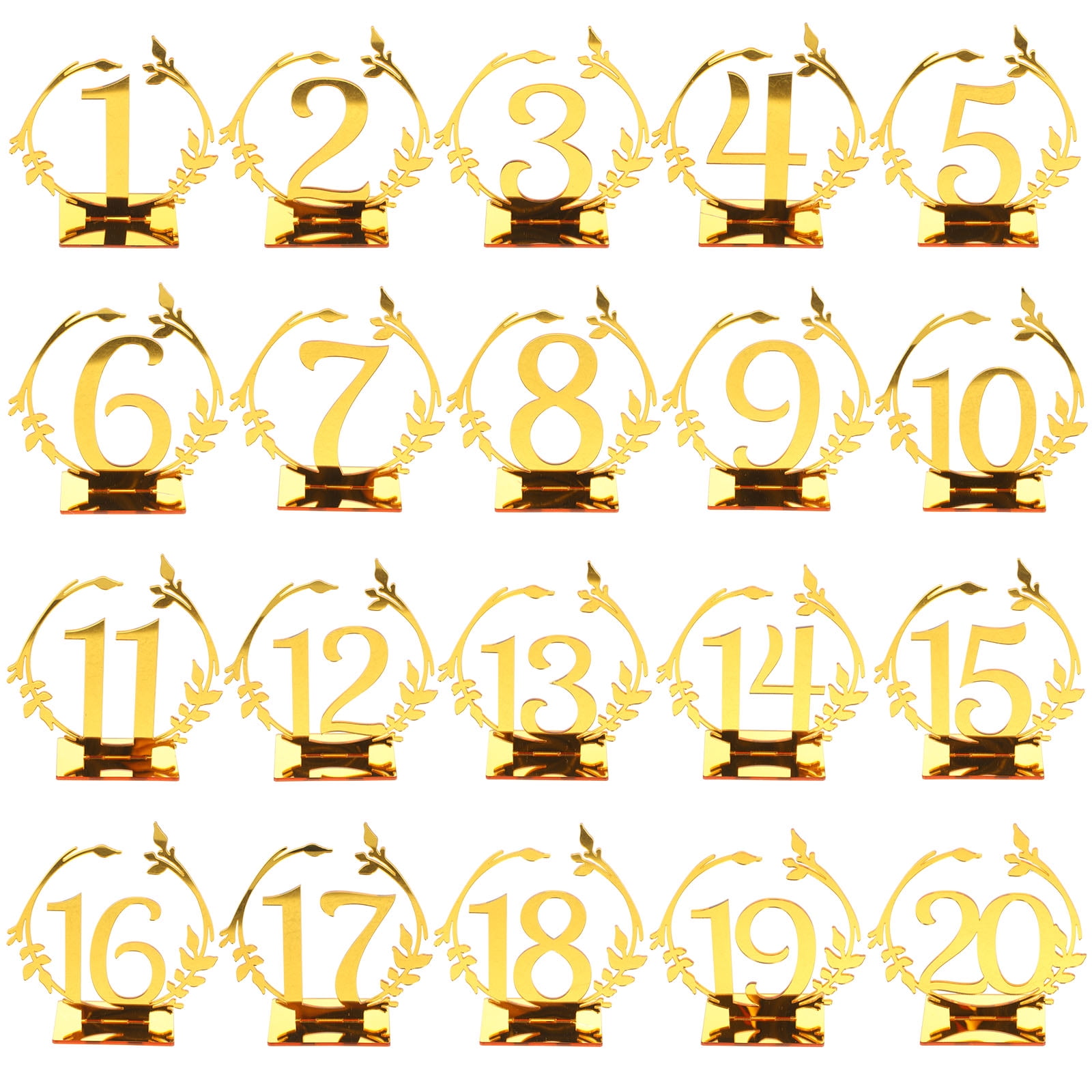 20 Pcs Decoration Table Number Plate Banquet Signs - Walmart.com