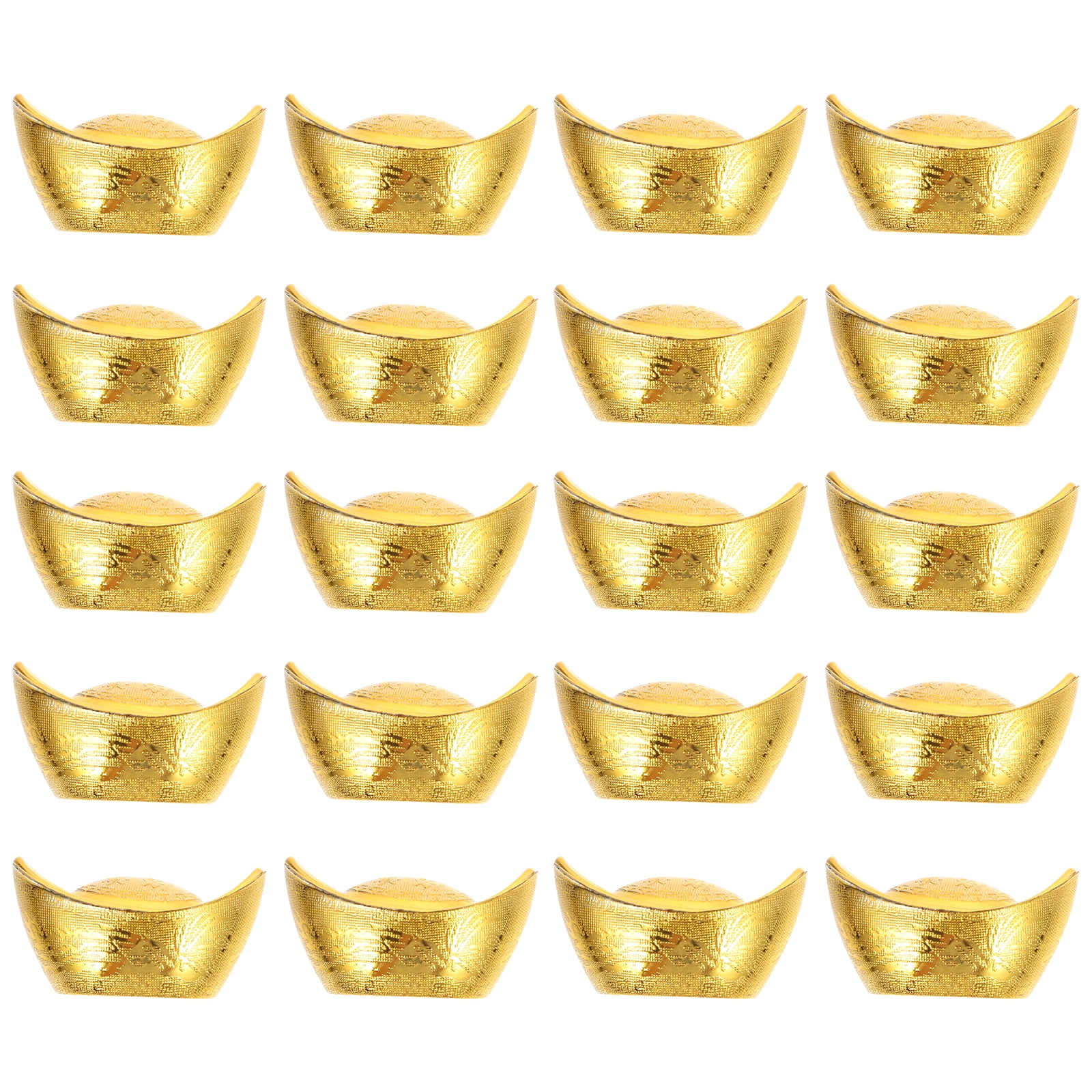 20 Pcs Delicate Gold Ingot Shape Candy Packing Box Creative Candy ...