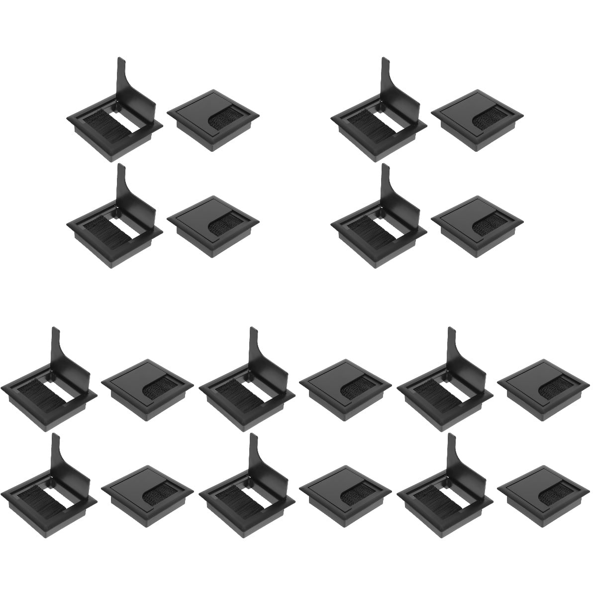 20 Pcs Desk Cable Box Plastic Organizers Grommet Flexible Table ...