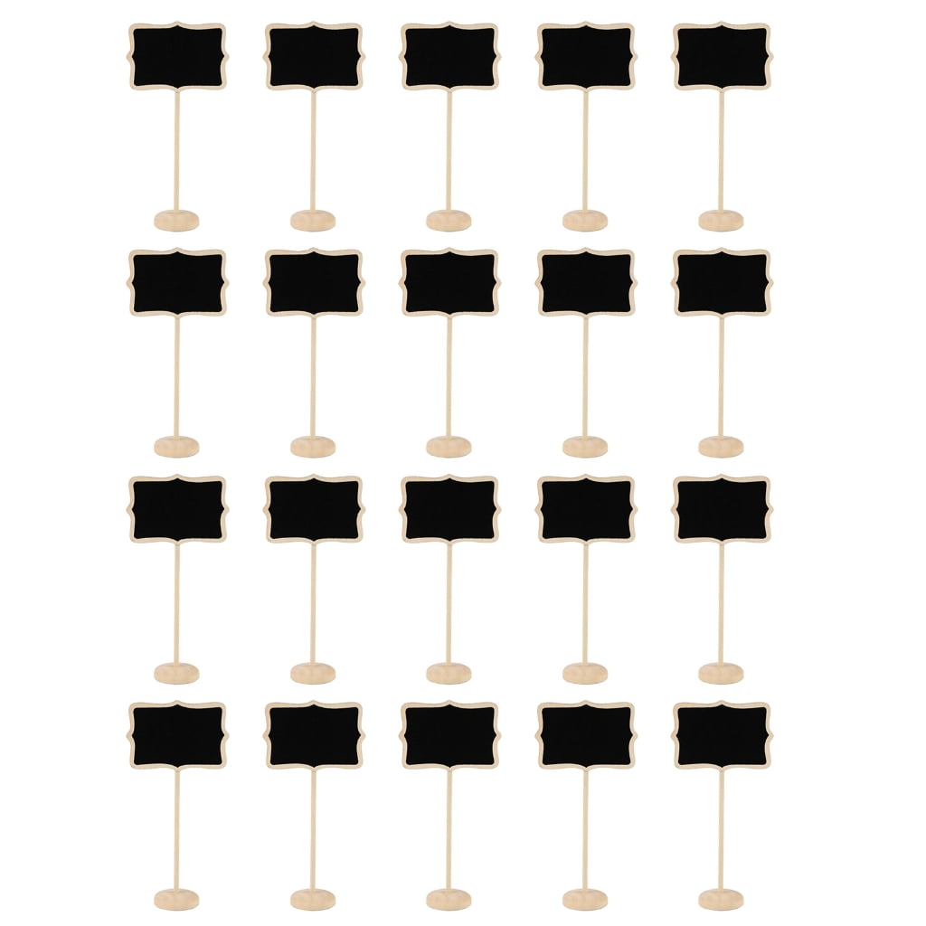 20 Pcs Desktop Chalkboard Small Wooden Chalkboard Mini Chalkboard Signs ...
