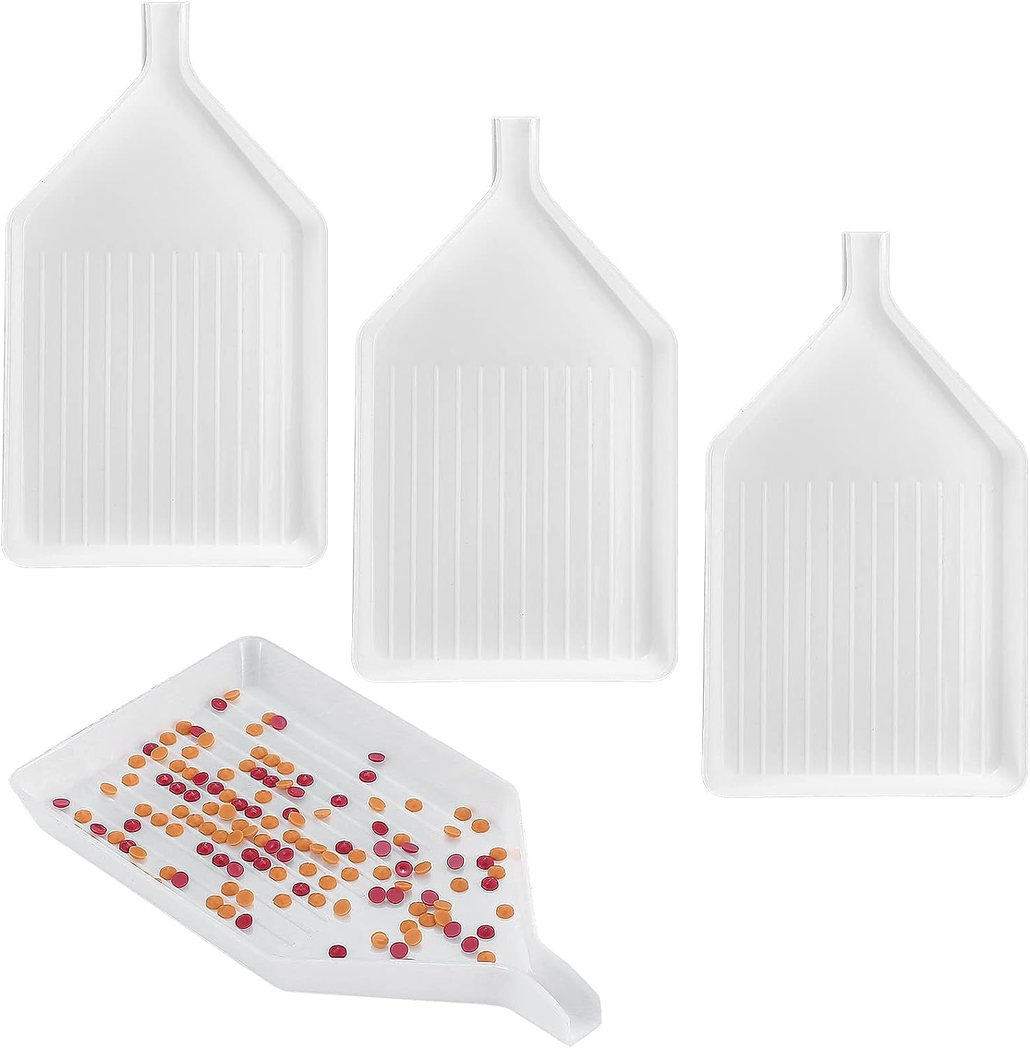 20 Pcs Diamond Art Painting Trays, Plastic Reusable Bead Sorting Trays ...