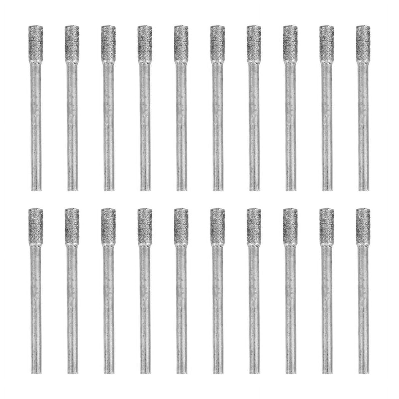 20 Pcs Diamond Grinding Bits 4mm Cylinder Head Grinding Bit Rotary ...