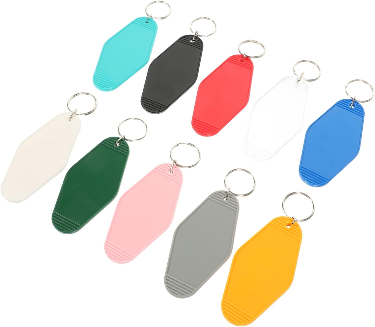 20 Pcs Diamond Listing Keychain Blanks Hanging Id Labels Key Chain Tags ...