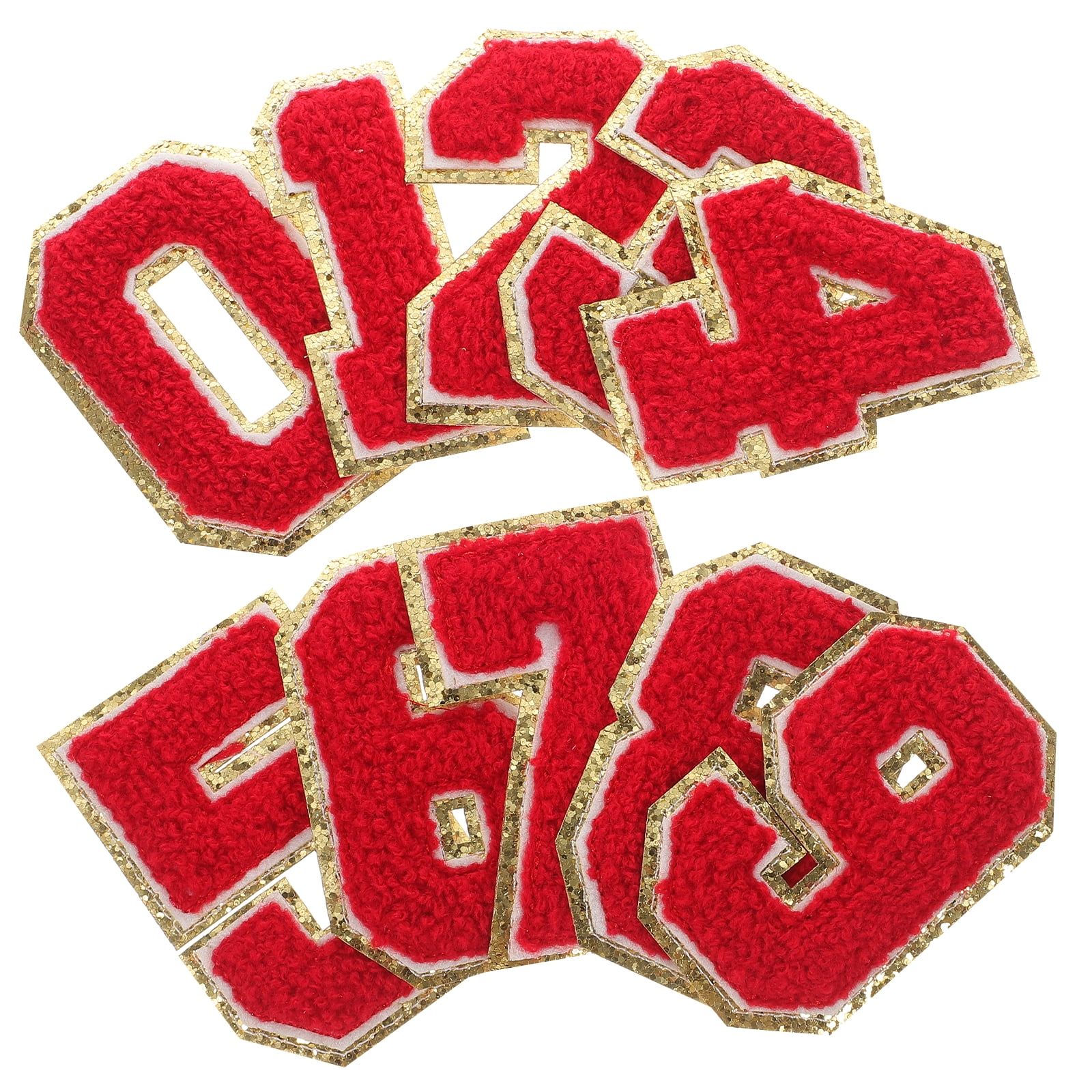 20 Pcs Digital Patch Embroidered Clothes Accessory Coats Number Decals ...