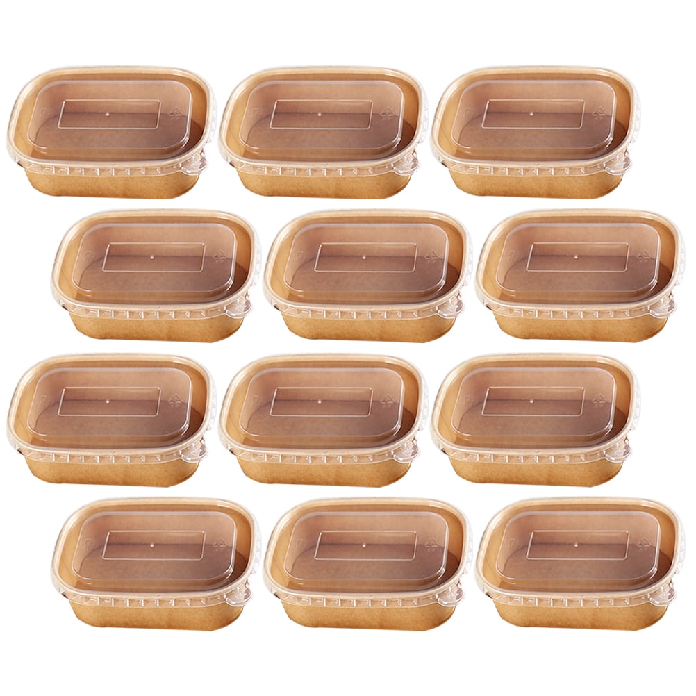 20 Pcs Disposable Lunch Box Food Container with Lid Packaging Boxes ...
