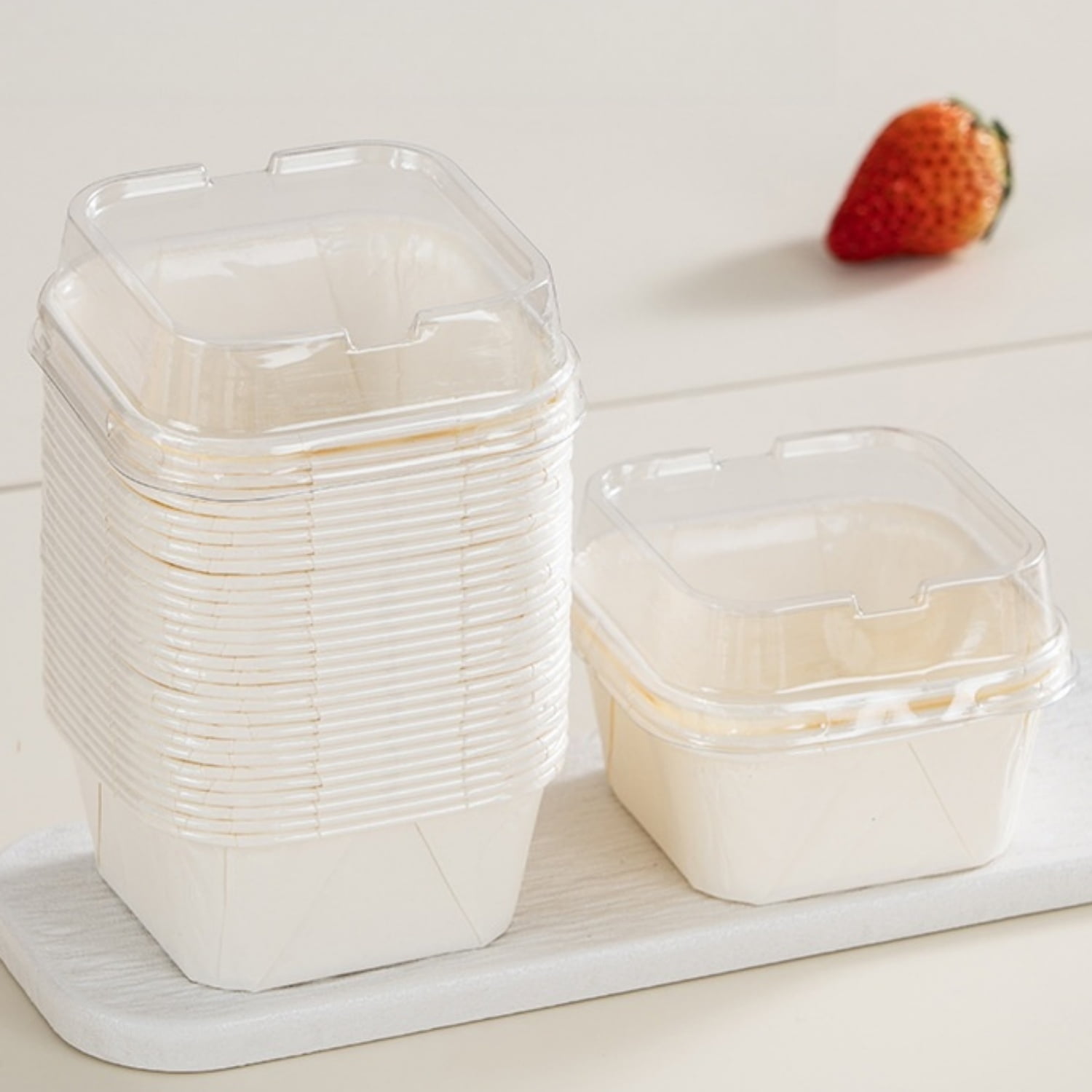 20 Pcs Disposable Square Cupcake Liners Topboutique Paper Baking Cups ...