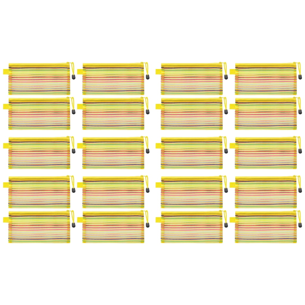 20 Pcs Document Bag Mesh Zipper Pouch Bags Zipper Bags Small File Bag ...