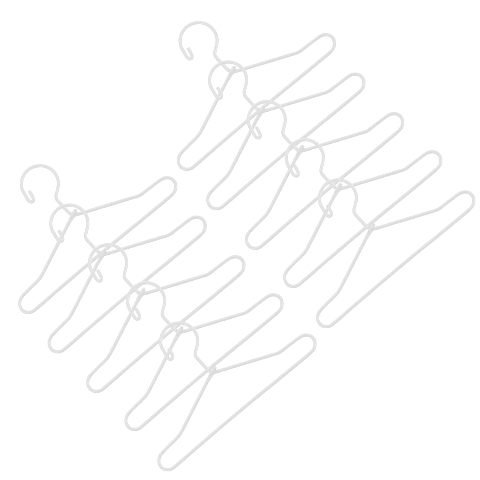 20 Pcs Doll Coat Holder Rack Clothes Hanger Mini Hangers for Dolls Baby ...