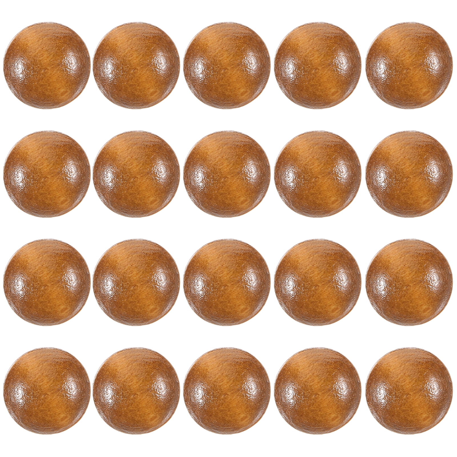20 Pcs Dome Button Knobs Pan Wooden Buttons Round Buttons Man 1x1cm ...