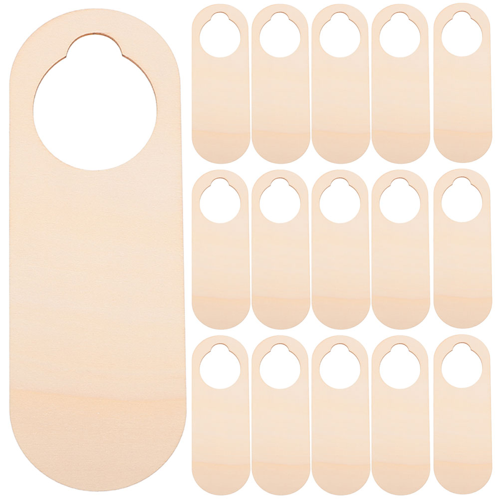20 Pcs Door Hanging Sign Knob Coat Hangers DIY Signs Blank Unfinished Wood Labels Office ...