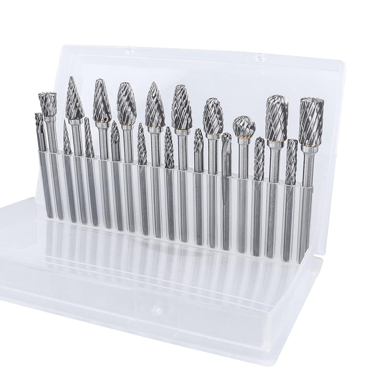 20 Pcs Double Cut Carbide Burr, Rotary Cutting File Set - Walmart.com
