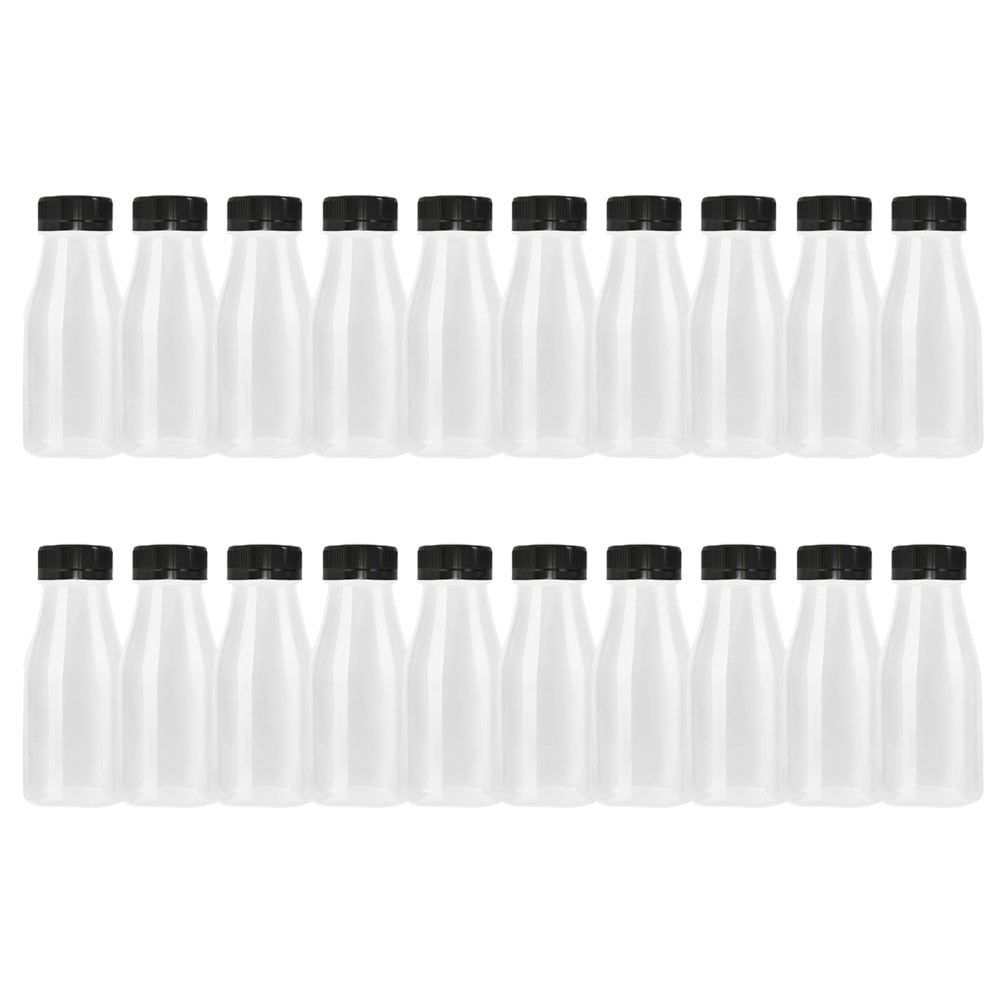 20 Pcs Drink Bottle Beverage Container Juice Bottles Take Out with Lids ...