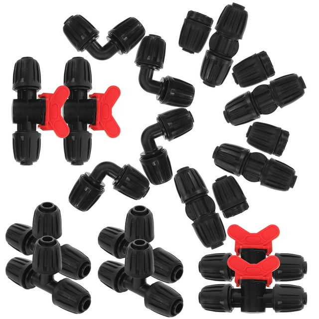 20 Pcs Drip Irrigation Connector Plant Watering Devices System Garden ...