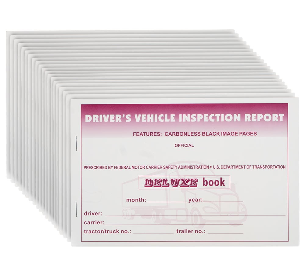 Driver’s Vehicle Inspection Report Book (31 Sets of Forms) for Truck ...