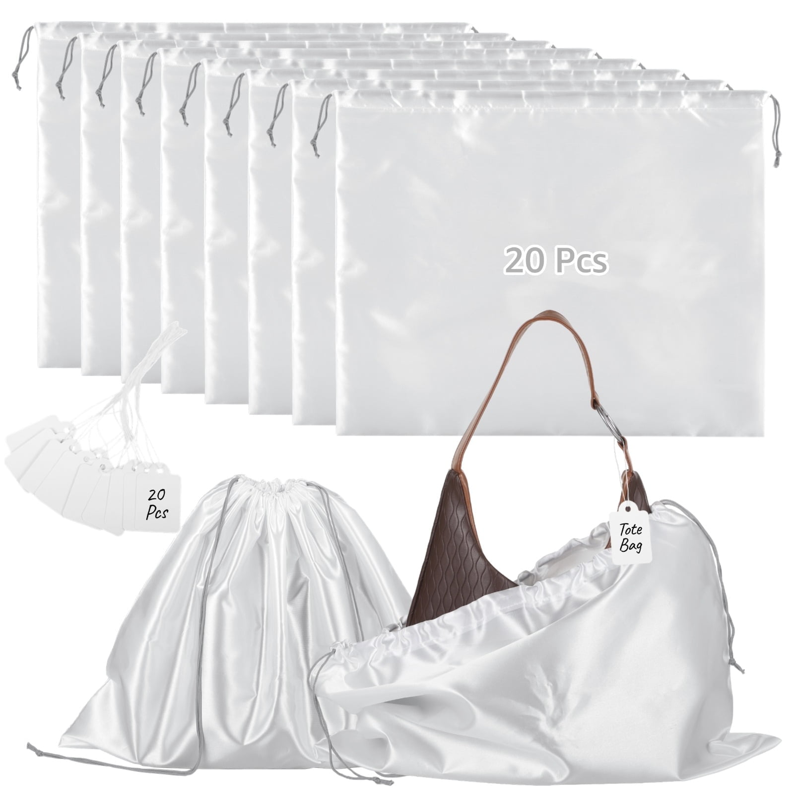 20 Pack Silk Dust Cover Bags for Handbags,15.7 x 19.7 inch Dustproof ...