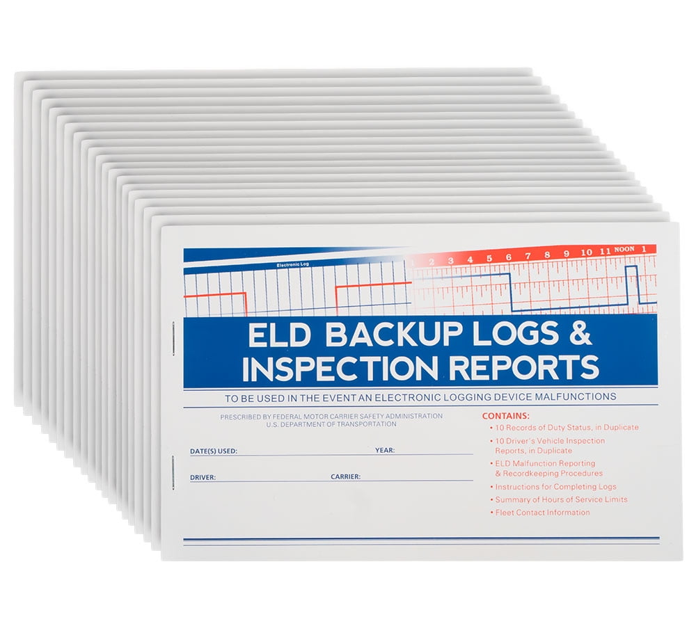 20 Pack ELD Backup Driver Log Books for Truck Drivers w/ Inspection ...