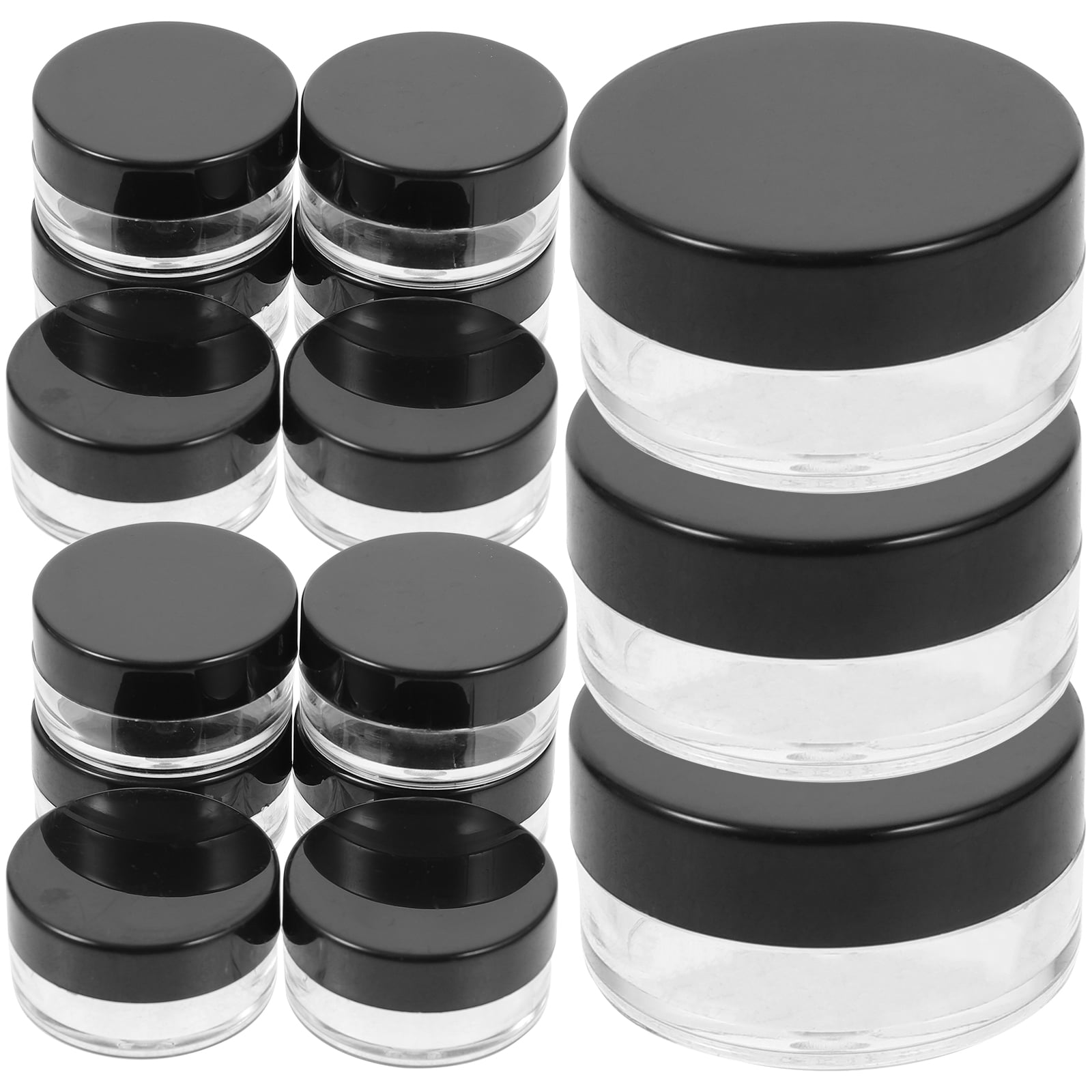 20 Pcs Empty Cream Containers Jar Liquid Travel Bottles Black - Walmart.com