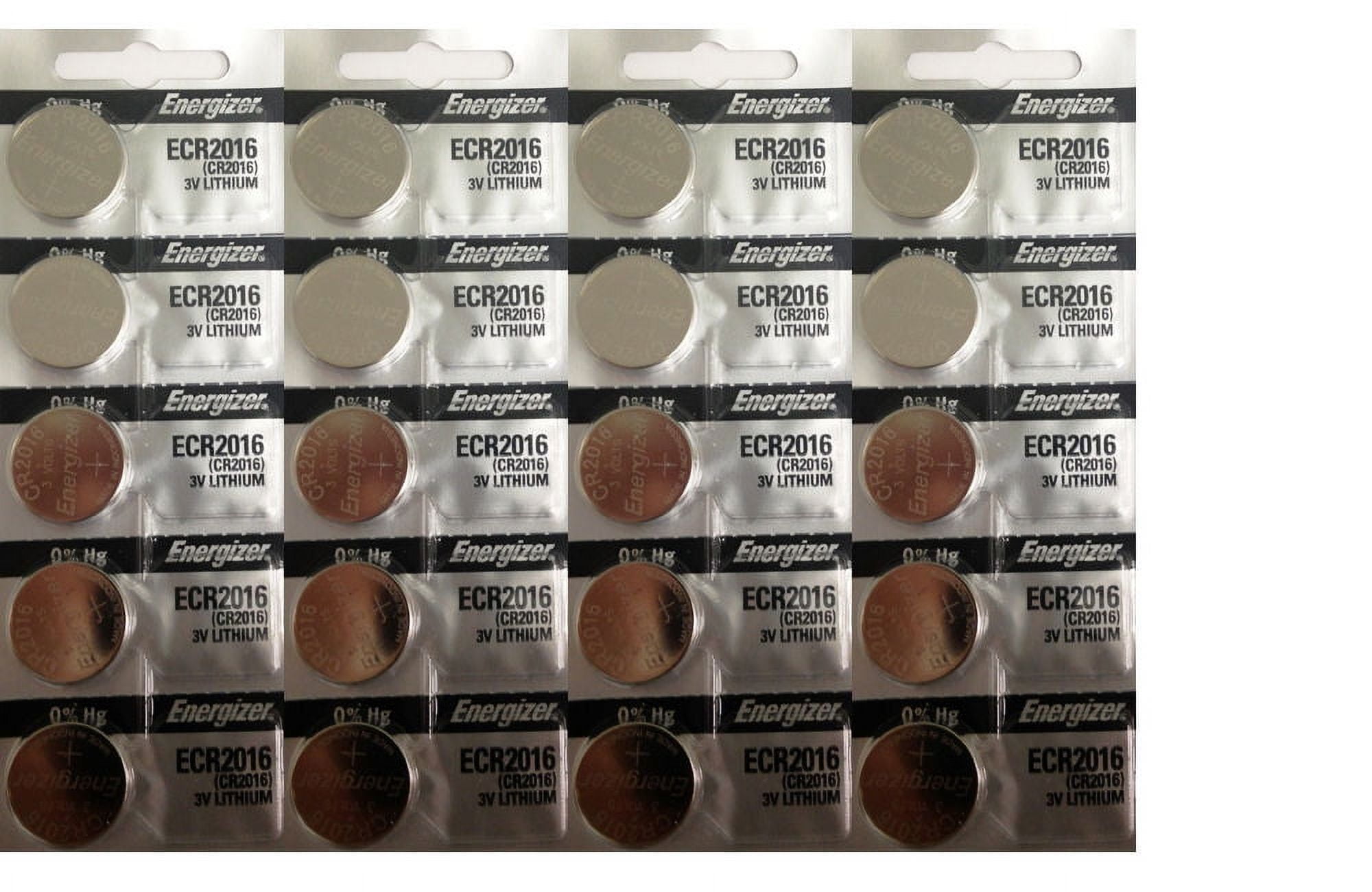20 Pcs Energizer ECR2016 CR2016 2016 3V Lithium Battery - Walmart ...