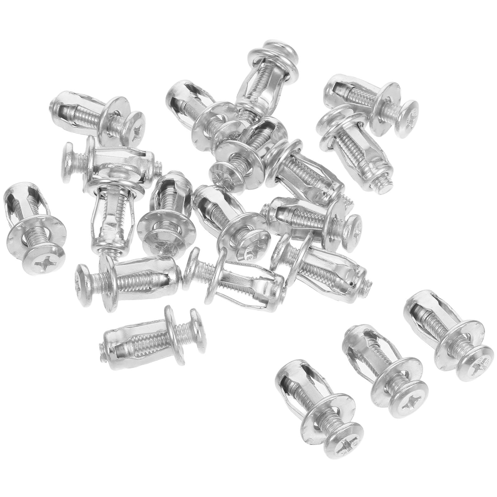20 Pcs Expansion Screw Hollow Paper Clamping Fasteners Sign Silver ...