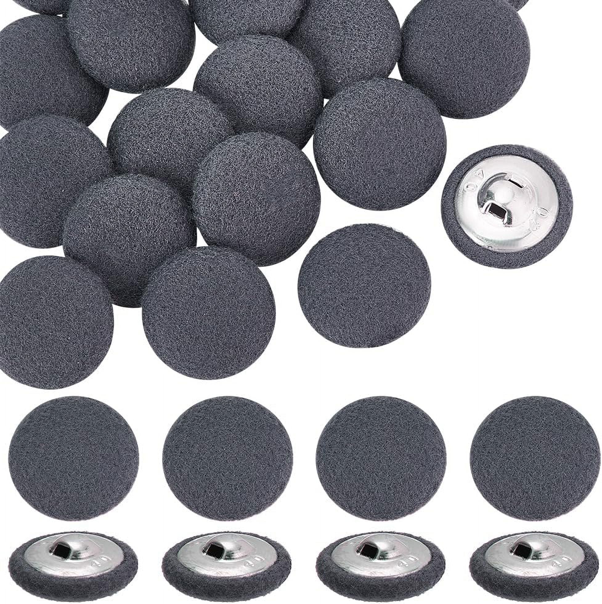 20 Pcs Fabric Cloth Covered Buttons 26mm Fabric Metal Shank Buttons ...