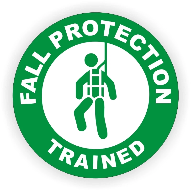20 Pcs Fall Protection Trained Hard Hat Stickers Safety Decals Harness ...