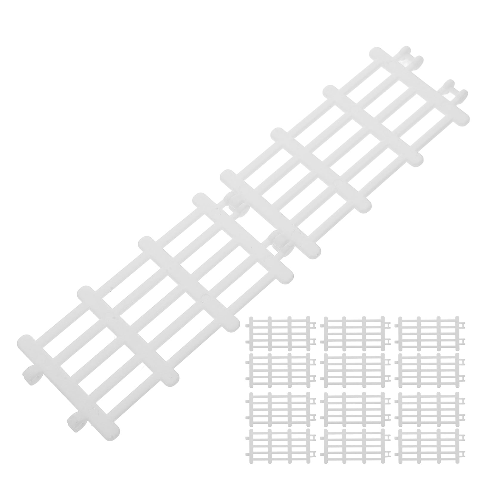 HOMEMAXS White Plastic Mini Fence Set for Decoration 20 Pieces Craft ...